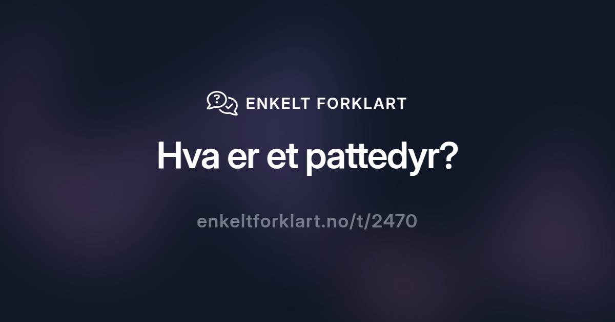 Hva er et pattedyr?